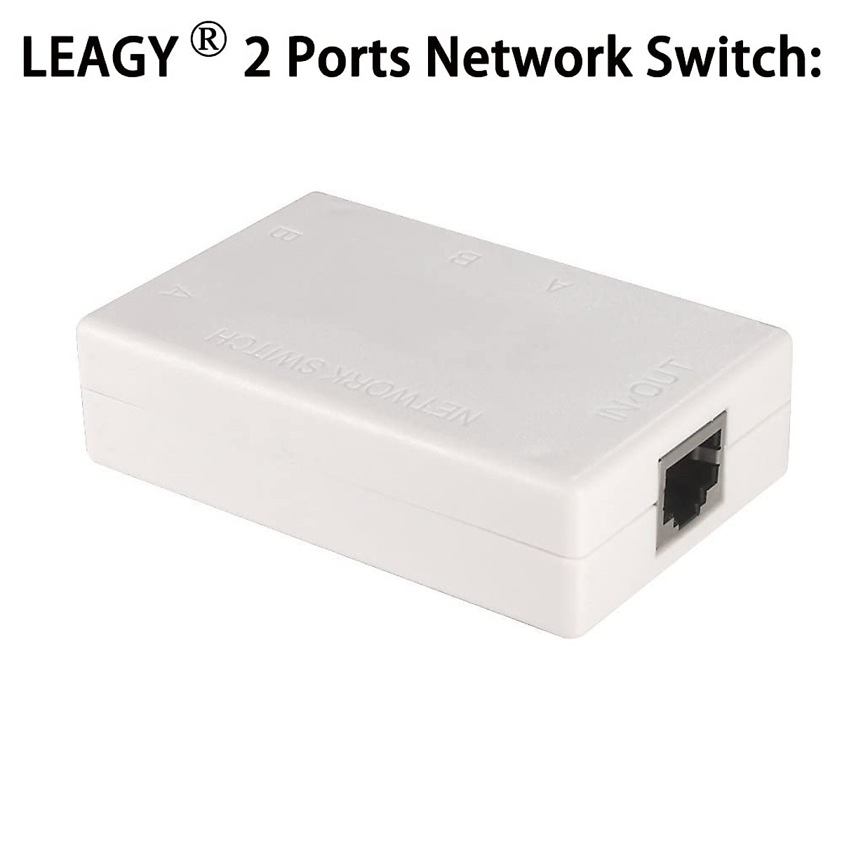 LEAGY 2 Ports Network Switch Splitter Selector Hub 2-in 1-Out or 1-in 2-Out 100M