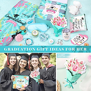 Graduation Gifts for Her 2025, College Graduation Gifts Basket Congratulations Gifts Set for Graduates Daughter Friends Nurse Insulated Tumbler Beach Towel Pouch Bag Candle Socks for Class of 2025