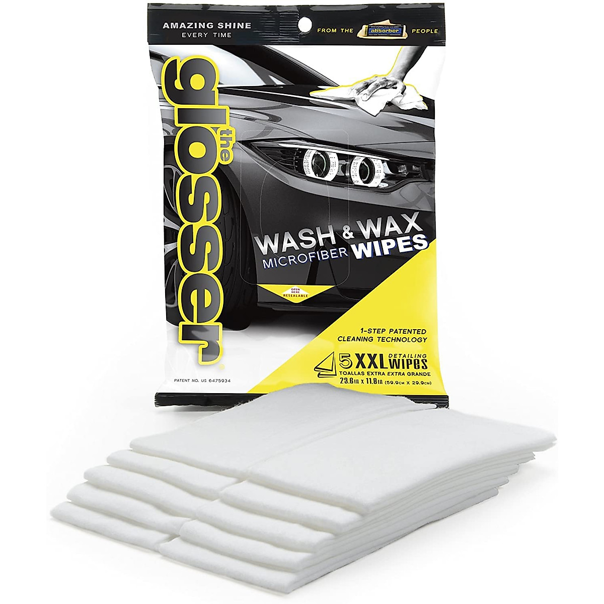 Clean Tools The Glosser 1-Step Patent Cleaning Technology for Car: Wash & Wax Microfiber Wipes | 22-Inch x 13.75-Inch | Discontinued| Replacement PN: 99002