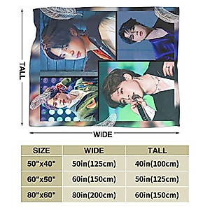 YAVITH Jimin Blanket Throw,Jimin Poster Collage Blanket for Girls,Jimin Merchandise for Women 50x40 in