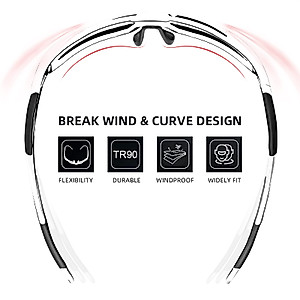 ROCKBROS Polarized Sunglasses for Men Women UV400 Protection Cycling Bike Glasses TAC Lightweight Frame Driving Fishing Golf Sunglasses