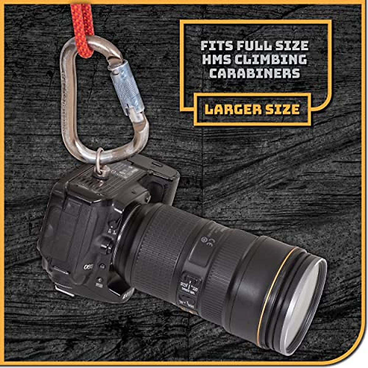Danger Buddies Camera Carabiner Clip D-Ring - Easily Attach a Carabiner to your Camera with this 1/4-20 Tripod Mount D-Ring (2-Pack)