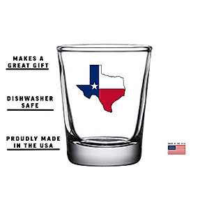 Rogue River Tactical Texas State Flag Outline Shot Glass Gift For Texan TX