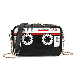 Emprier Women's Retro Tape Recorder Evening Purse Crossbody HandBag Shoulder Bag Clutch Party bag