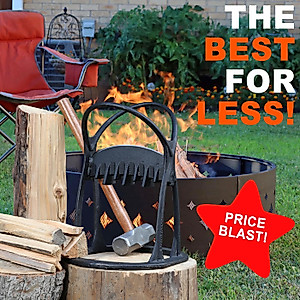 Kindling Splitter, Wood Splitter, Log Splitter, Manual Log Splitter, Firewood Splitter, Full Body Made from CAST Steel, Black