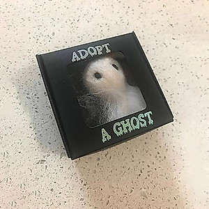 Adopt a Ghost - Spooky Plush Ghost Stuff with Tiny Scroll, Halloween Adopt a Ghost Figurine, Ghost Felt Doll Halloween Plush Toys, for Ghost Stories, Spooky Movies, Halloween Decoration (Set of 1)