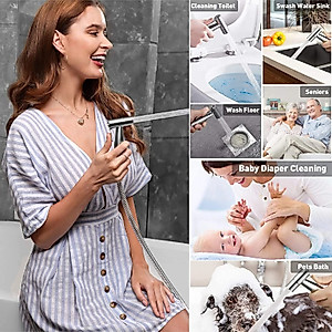 Bidet Sprayer for Toilet,Handheld Bidet Spraye,Cloth Diaper Sprayer Water Kit,Bathroom Hand Held Bidet Shower for Self Cleaning,Stainless Steel and Easy to Install