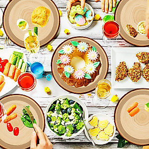 50Pcs Wood Grain Party Supplies Wood Paper Plates Set 9"Rustic Wood Slice Dinner Plates,7"Woodland Plates Camp-Fire Camping Party Supplies Woodland Baby Shower Lumberjack Birthday Party Decorations