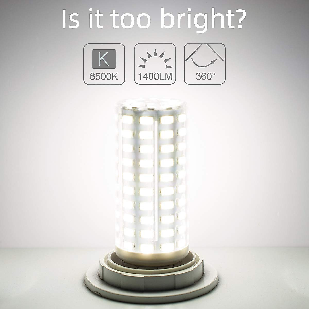 E26 10W LED Light Bulbs Super Bright, Equivalent 120W Chandelier Bulbs, Daylight White 6500K 1400LM Non-Dimmable Compact 100-265V E26 Medium Screw Base Bulbs Ceiling Fan Light Bulbs, Pack of 2