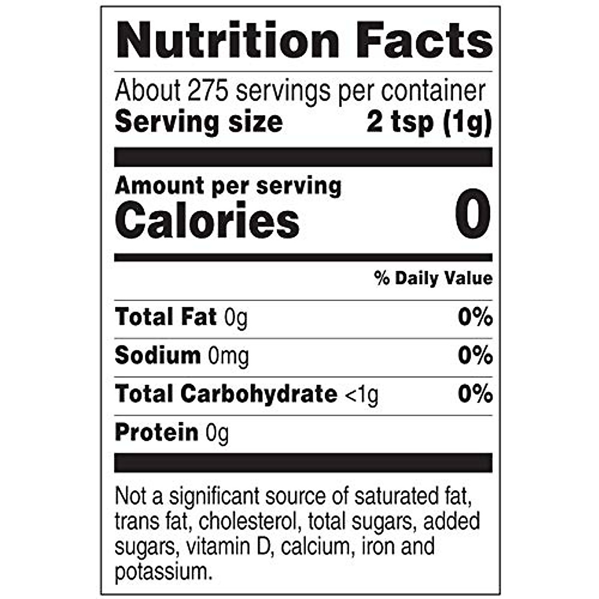 Amazon Brand - Happy Belly Granulated Zero Calorie Stevia Sweetener Packet, 9.7 ounce (Pack of 1)