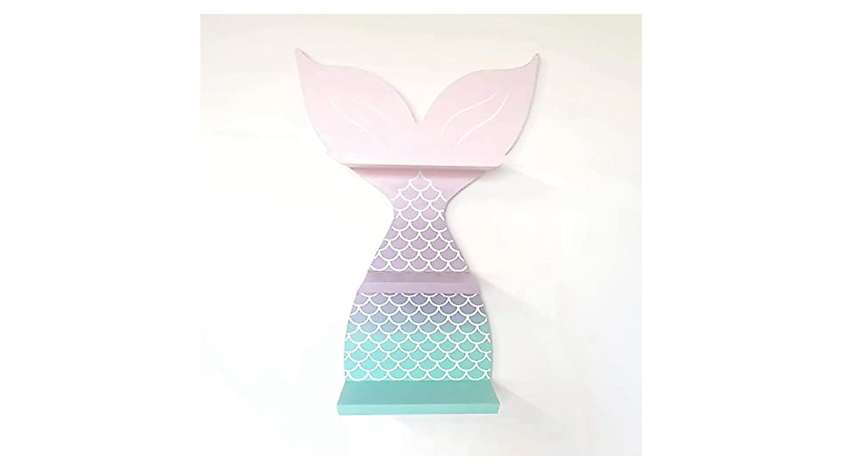 Whimsical Mermaid Floating Shelves for Kids' Rooms and Nurseries