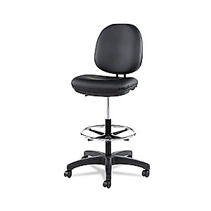 Alera ALEIN4616 Alera Interval Series Swivel Task Stool, Pvc-Free Faux Leather, Black