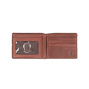 Steve Madden Men's RFID Leather Wallet Gift Set With Key Fob Billfold, Brown 2, One Size US