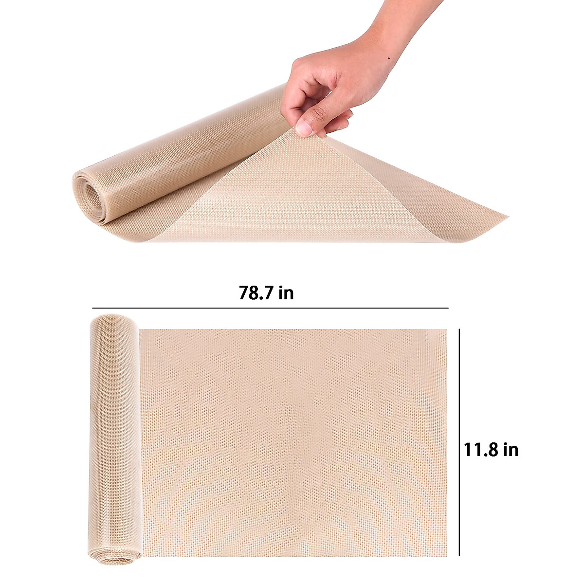 Silicone Baking Mat Roll 12" x 79", Non Stick Baking Sheet Cut to Size Silicone Mat, Reusable Air Fryer Liners, Heat Resistant Mats for Countertop, Oven Liners, Pastry Mat