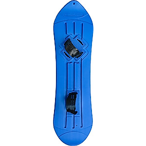 Slippery Racer Kids Snowboard with Adjustable Bindings for Beginners-Blue (Blue)