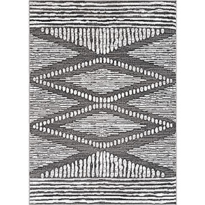 Well Woven Axasta Grey Diamond Medallion Tribal Area Rug (5'3" x 7'3")