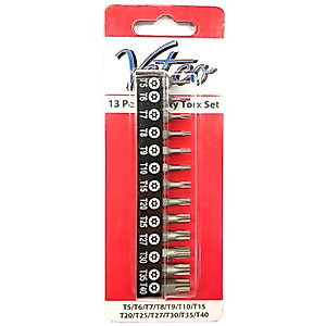 VETCO Security Torx Bit Sets T-5 - T40 (13-Piece)