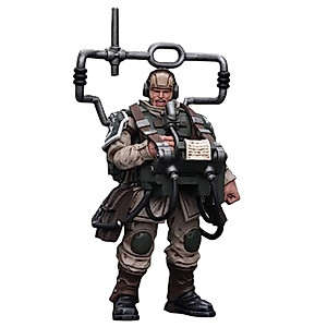HiPlay JoyToy Warhammer 40K Collectible Figure: Astra Militarum Cadian Command Squad Veteran with Master Vox 1:18 Scale Action Figures JT7912 (Veteran with Master Vox)