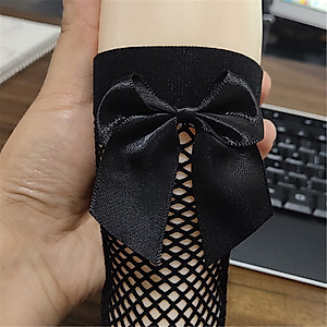 AYIYO Toddler Kids Girls Fishnet Stockings Mesh Fancy Sock Glitter Tights Summer Dress Socks 2 Pairs (Black+White, 1_year)