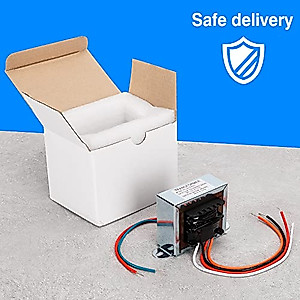 24V 40VA Control Transformer， Primary 120, 208, 240V Secondary 24V Isolation Transformers，24V Transformer with Foot Mount for HVAC Furnace Multi Tap