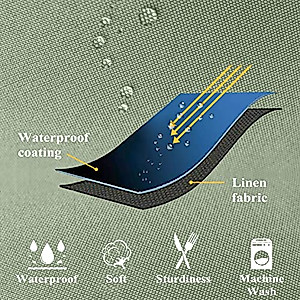 Home Brilliant Outdoor Pillows Covers Waterproof Sage Pillow Covers for Patio Garden Bedroom Backyard, 18x18 inch, Sage Green Grey