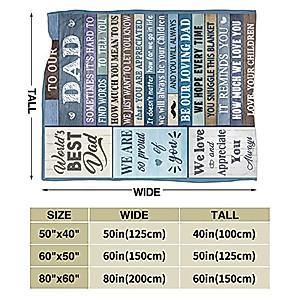 JOPJOLIW Dad Gift Blanket-Blanket for Dad-Dad Gifts from Daughter Son Blanket 60" x 50" -Dad Birthday 1