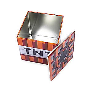 MINECRAFT TNT 4-Inch Tin Storage Box Cube Organizer with Lid | Basket Container, Cubby Cube Closet Organizer, Home Decor Playroom Accessories | Video Game Toys, Gifts And Collectibles