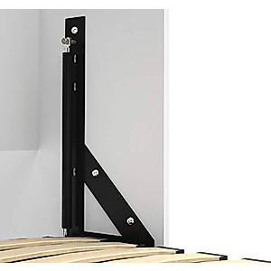 Bestar Versatile Queen Murphy Bed and 2 Shelving Units with Drawers (115W) in White