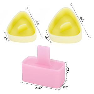 Onigiri Mold Kit, 3 Pack Rice Ball Mold with Small Rice Scoop, Classic Triangle Musubi Mold and Professional Sushi Mold, Spam Musubi Mold Kit, Rice Mold for Kid Lunch Bento & Home DIY VVNIAA