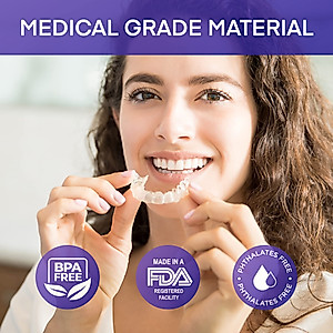 NOVOME 6 Packs Of Mouth Guard For Teeth Grinding Mouth Guard For Clenching Teeth At Night, Night Guards For Sleep, Anti Grinding Dental Night Guard Bruxism Mouthguard Tmj Jaw Clenching Relief