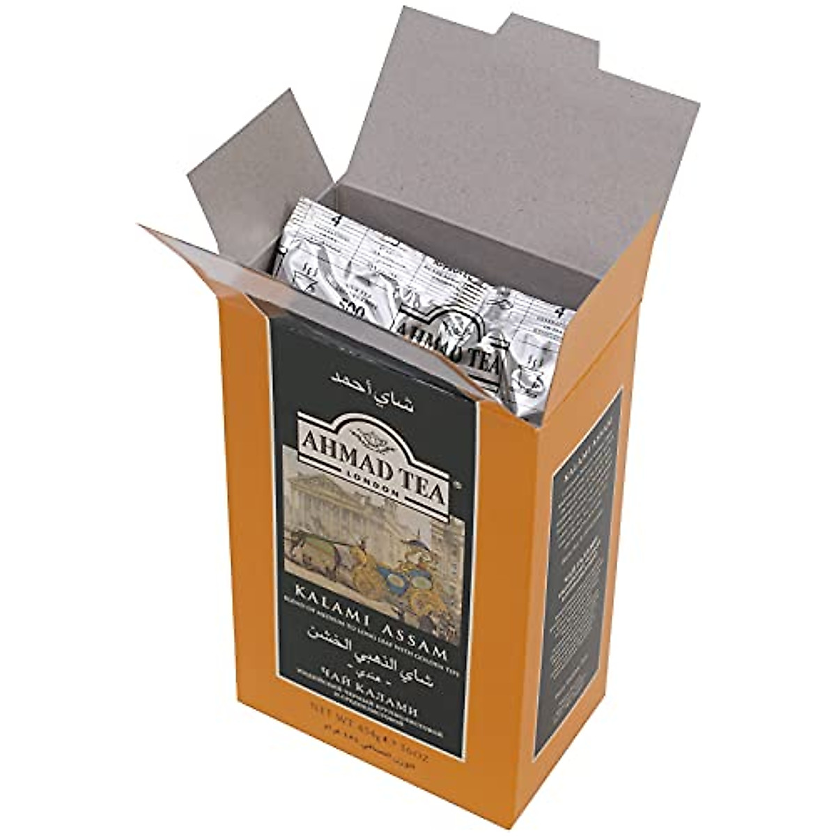 Ahmad Tea Black Tea, Kalami Assam Loose Leaf, 454g - Caffeinated & Sugar-Free