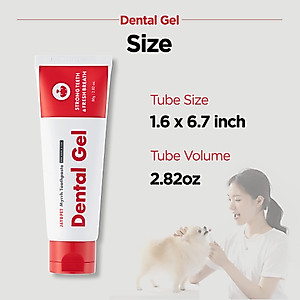 JAYU PET Dental Gel - Dog Cat Toothpaste, Removing Plaque and Tartar, Teeth Cleaning & Breath Freshener, Puppy Kitten Dental Care with Vet Approved (2.82oz. 80g)