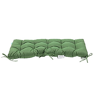 QILLOWAY Indoor/Outdoor Bench Cushion,51-Inches (Dark Green)