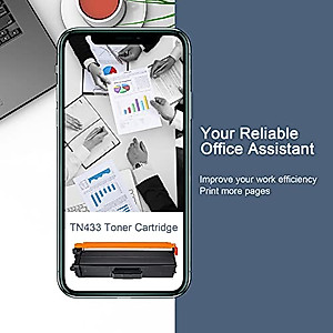 TN-433 TN433 Toner Cartridge HUAYA Compatible Replacement for Brother DCP-L8410CDW HL-L8260CDW L8360CDW MFC-L8360CDW L8690CDW Printer, 5 Pack (2BK+1C+1Y+1M) Color Toner