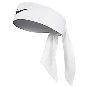 NIKE Dri-Fit Fury Sweat-Wicking Head Tie - Unisex (WHITE)