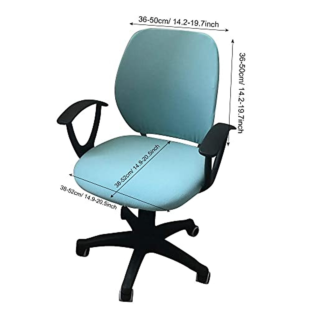 Flexible Computer Chair Cover Office Swivel Chair Cover- Protective & Stretchable Universal Chair Covers Stretch Rotating Chair Slipcover (Blue)