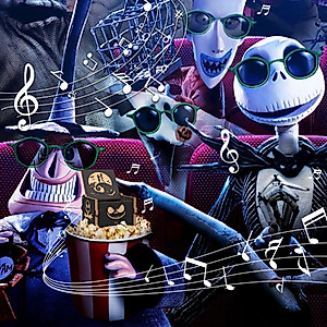 Ucuber Before Christmas Music Box, Engraved Mini Wood Music Box Gift, Melody This is Halloween, Home Decor for Halloween Valentines Christmas Boys and Girls