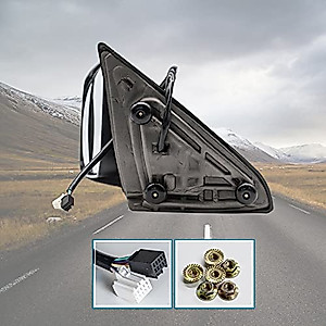 Adanz Towing Mirrors fit for 2009-2018 Dodge Ram 1500 2500 3500 Pickup Truck Power Heated Temperature Sensor Arrow Signal on Glass Puddle Lamp Foldaway