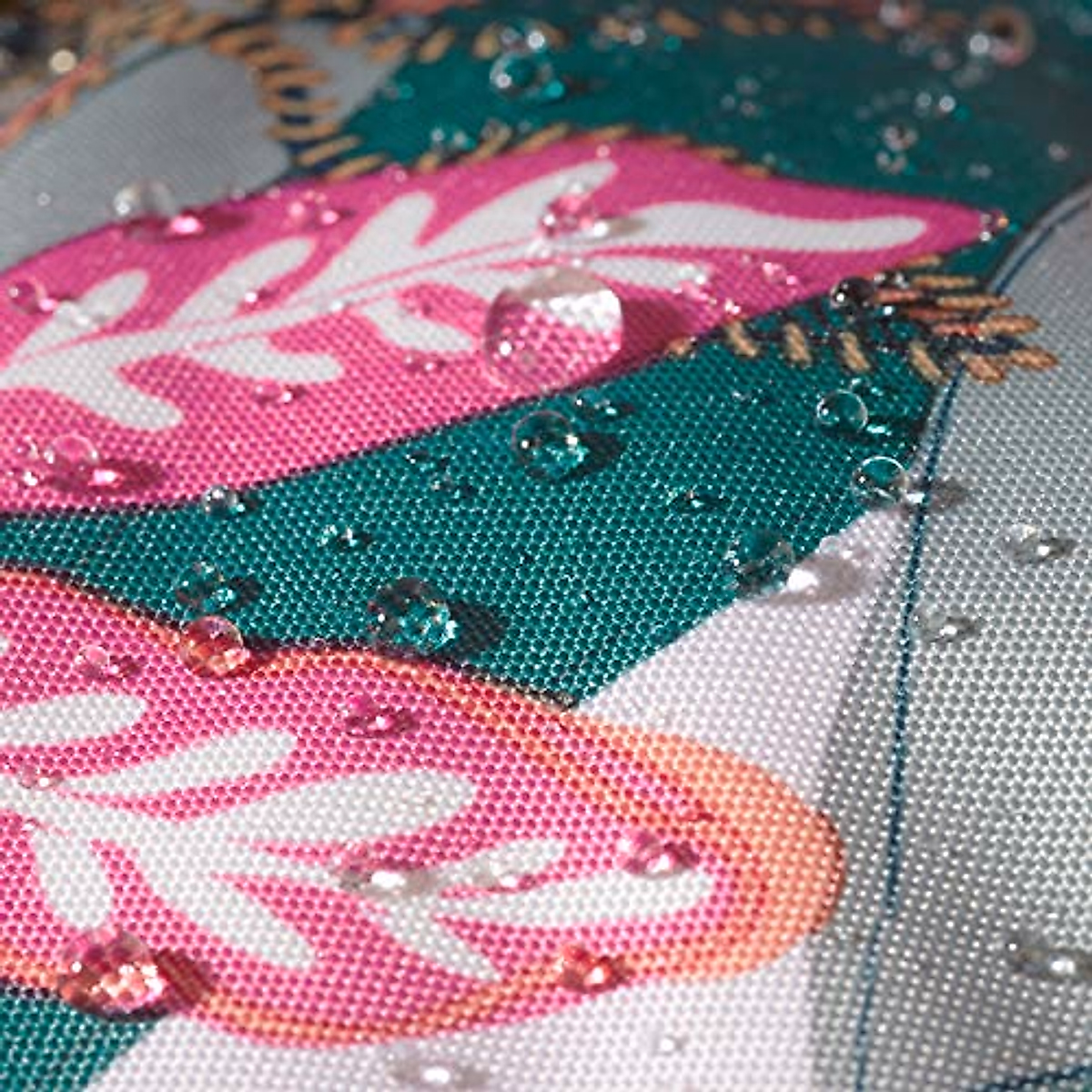 Classic Accessories for Vera Bradley Water-Resistant Patio Chair Cushions, 19 x 19 x 5 Inch, 2 Pack, Rain Forest Canopy Coral