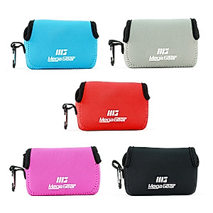 Mega Gear Canon PowerShot SX620 HS Ultra Light Neoprene Camera Case, with Carabiner - Gray - MG815