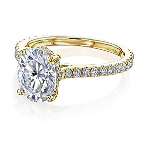 Kobelli 2.1ct Oval Forever One Moissanite Drop Halo Ring - white-gold / 6.0