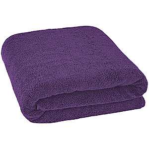 Cotton Paradise Oversized Bath Sheet, 100% Cotton 40x80 Clearance Bath Towel Sheet, Turkish Extra Large Bath Towel for Bathroom, Purple Bathsheet