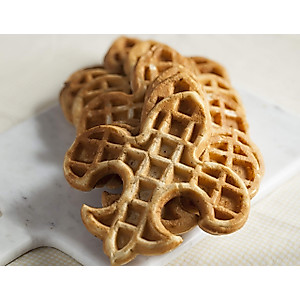 Fleur De Lis Belgian Waffle Maker | Non-stick Waffle Iron | Works Perfectly for Chaffles, Gluten Free or Paleo Pancake And Waffle Mix