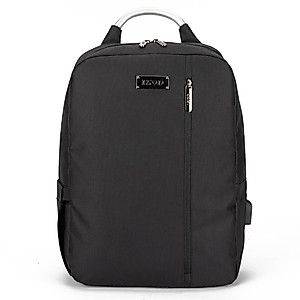IZOD Aaron Business Travel Slim Durable Laptop Backpack USB Charging Port, Computer Bag Fits 15.6 Inch Laptop Notebook (Black)