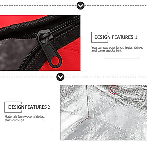 CALLARON 1pc Bag Heavy Duty Tote Coffee Chiller Cooler Take-Out Food Backpack Pizza Pizzazz Insulated Food Drink Carrier for Cake Container Non-Woven Fabric Meals Seafood