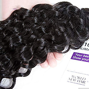 Hair Extensions, Wigs & Accessories Water Wave 3 Bundles with 13 * 4 Closure Human Hair Bundles with Closure Human Hair Weave Hair Extension for Women