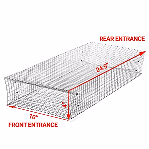 AMZTraps Large Dual Entrance Humane Snake Trap - Catches and Release All Kinds of Snakes - Reusable!