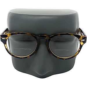 Incredible Bargains The Prepster, Classic Round Style Bifocal Reading Glasses + 2.25 Tortoise