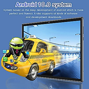 ASHATA 10in Kids Tablet, 4G Network 5G WiFi Dual Band Calling Tablet with 6GB RAM 256GB ROM, Front 5MP Rear 8MP Camera, 7000mAh Battery, Memory Card Supports Up to to 128G (US Plug)