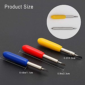 40 PCS Replacement Blades for Cricut Explore Air 2, Luxiv 3rd Party Accessory Replacement Cutting Blades, 20P 45° Blade for Cricut, 10P 30°Replacement Blade for Cricut, 10P 60° Deep Blades